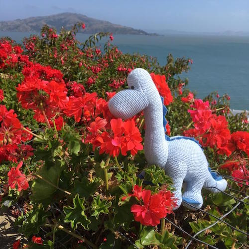 Blue Diplodocus Rattle | Mamiina