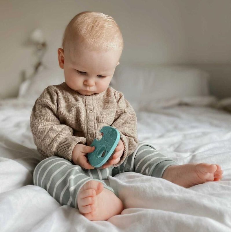 Blue Elephant Themed Silicone Teething Toy | Mamiina Baby Shop